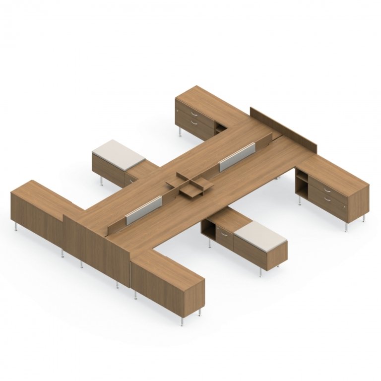 Modern Bench & Desk Systems in Houston | Collaborative Office Interiors