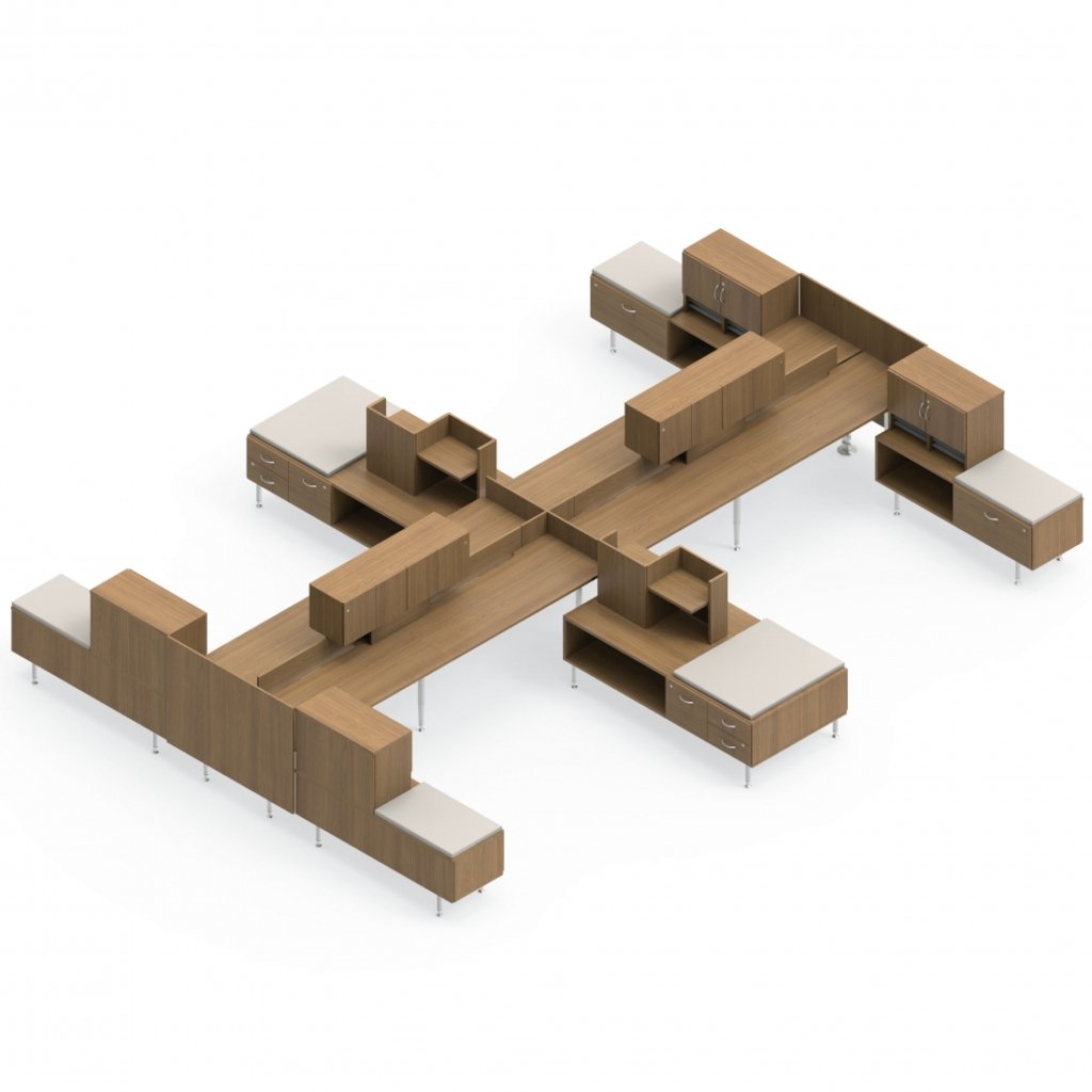 Modern Bench & Desk Systems in Houston | Collaborative Office Interiors