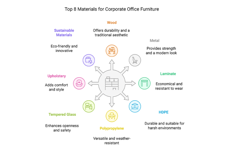 Top 8 Materials for Durable Corporate Office Furniture | Collaborative ...
