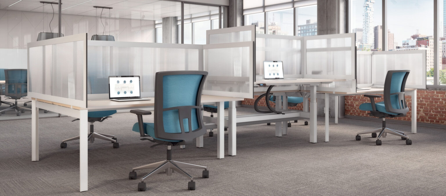 Task Worker Wellness Screens | Collaborative Office Interiors